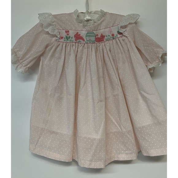Dresses | Vintage Annette Elane Embroidered Dress Pink 18 M | Poshmark